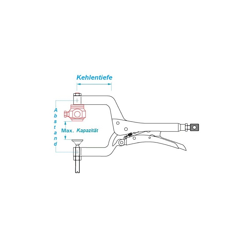 Feststell Erdungszangee 450 Ampere (Ground Hog™ Klemmen) GP950-1 ...
